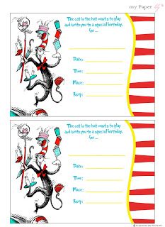 Dr Seuss "The Cat in the Hat" Birthday Party