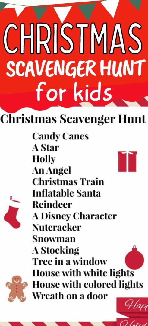 Free Printable Christmas Scavenger Hunt for Kids