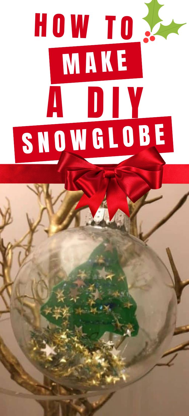 How to Make an Easy Snow Globe Ornament