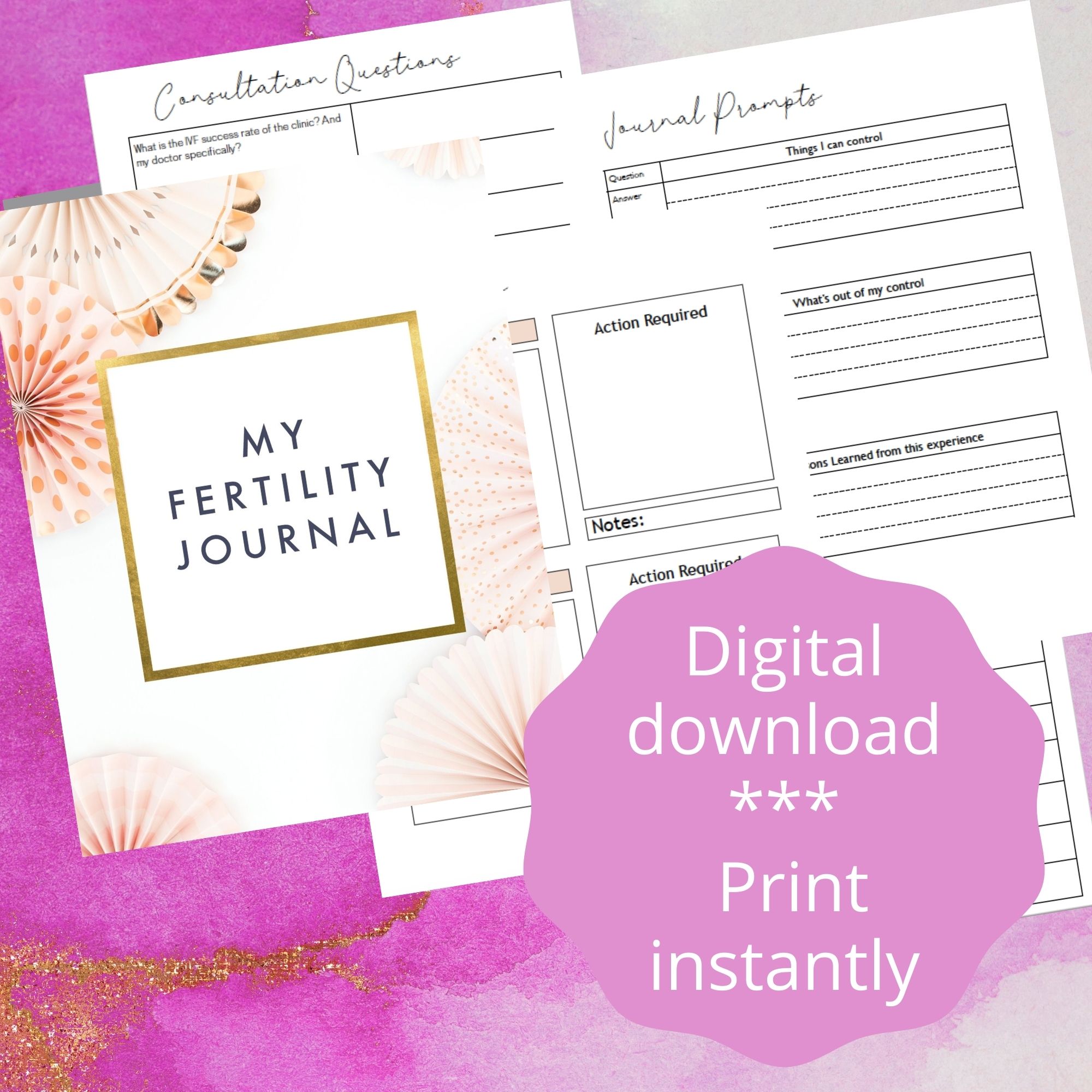Fertility Journal (Printable TTC Day Planner)