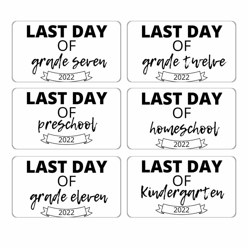Last Day of School Free Printables 2023