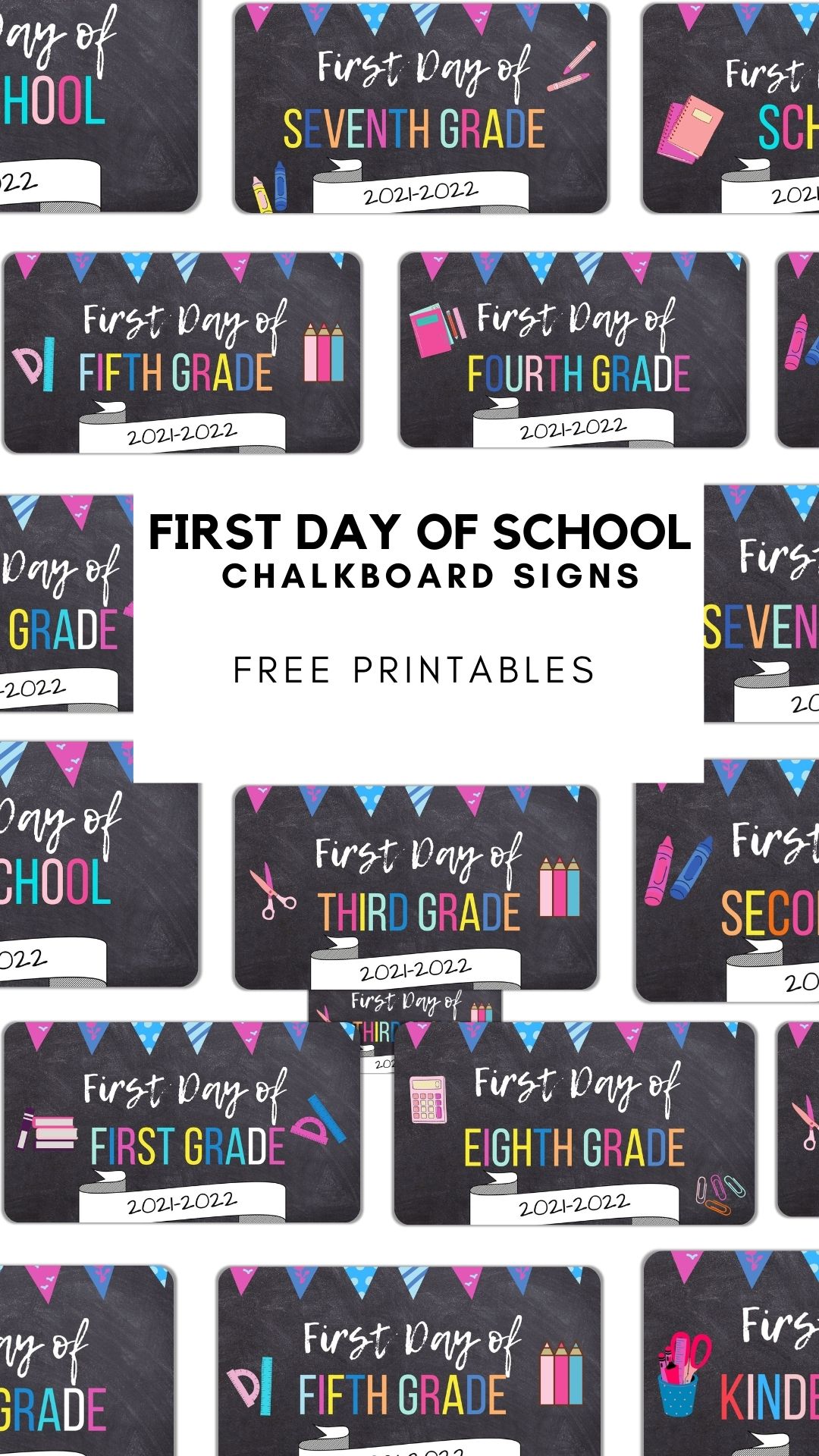 First Day Of School Chalkboard Printables (Free for 2023)