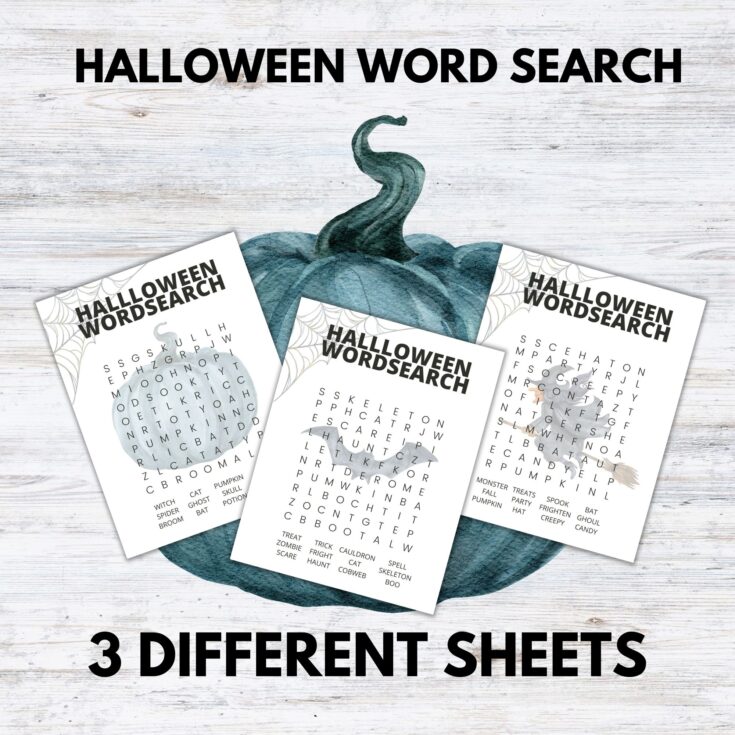 Halloween Word Search Free Printable PDF