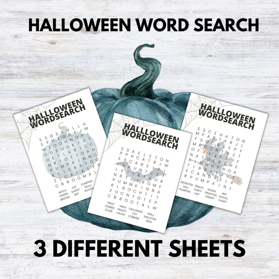 Halloween Word Search Free Printable PDF