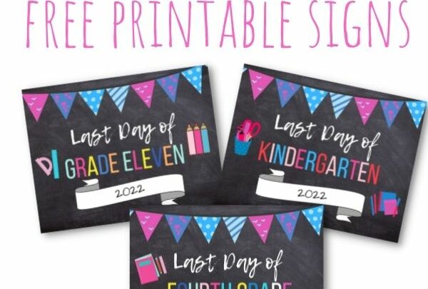 Last Day Of School Chalkboard Signs {Free Printable PDFs)