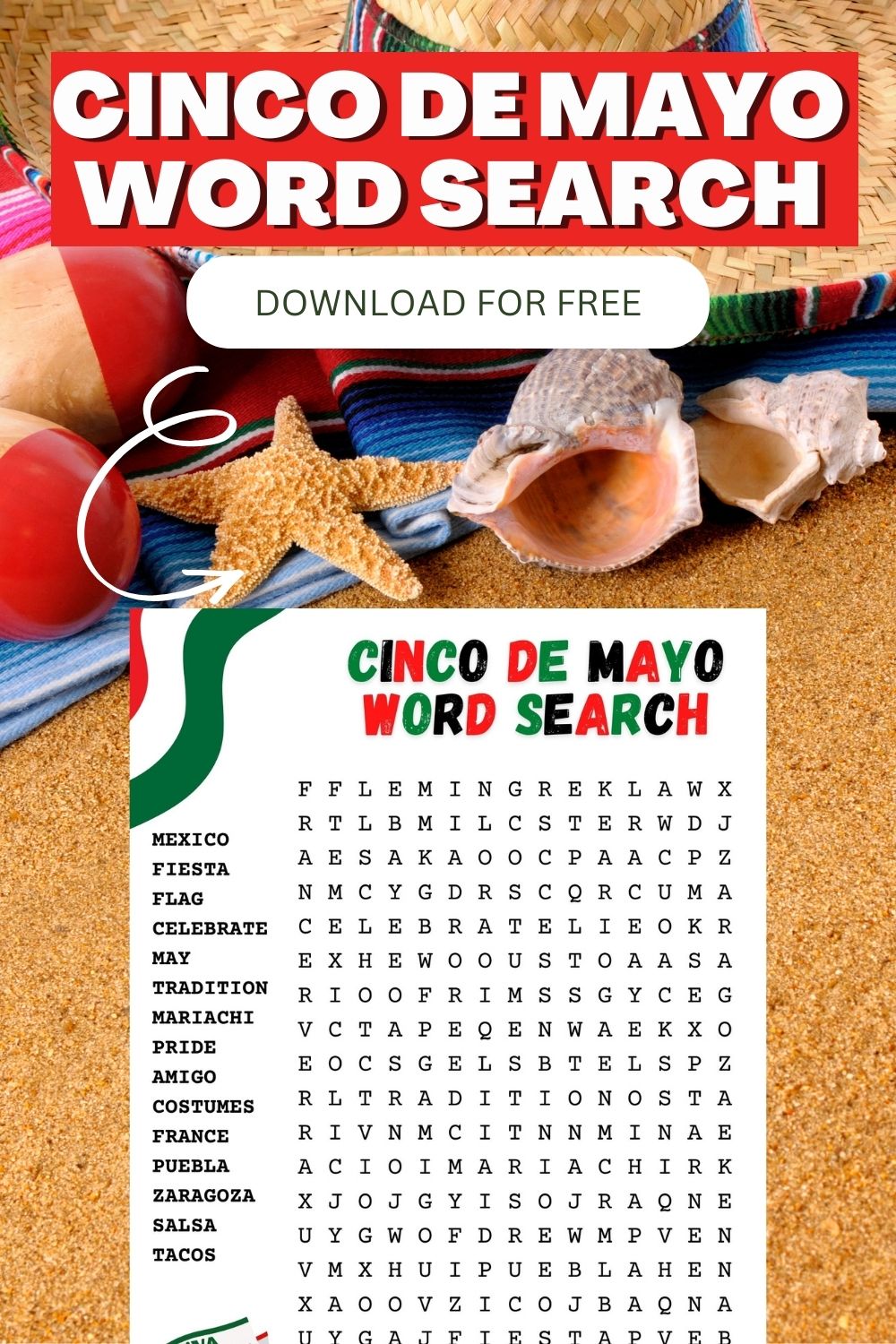 Cinco De Mayo Word Search Free Printable