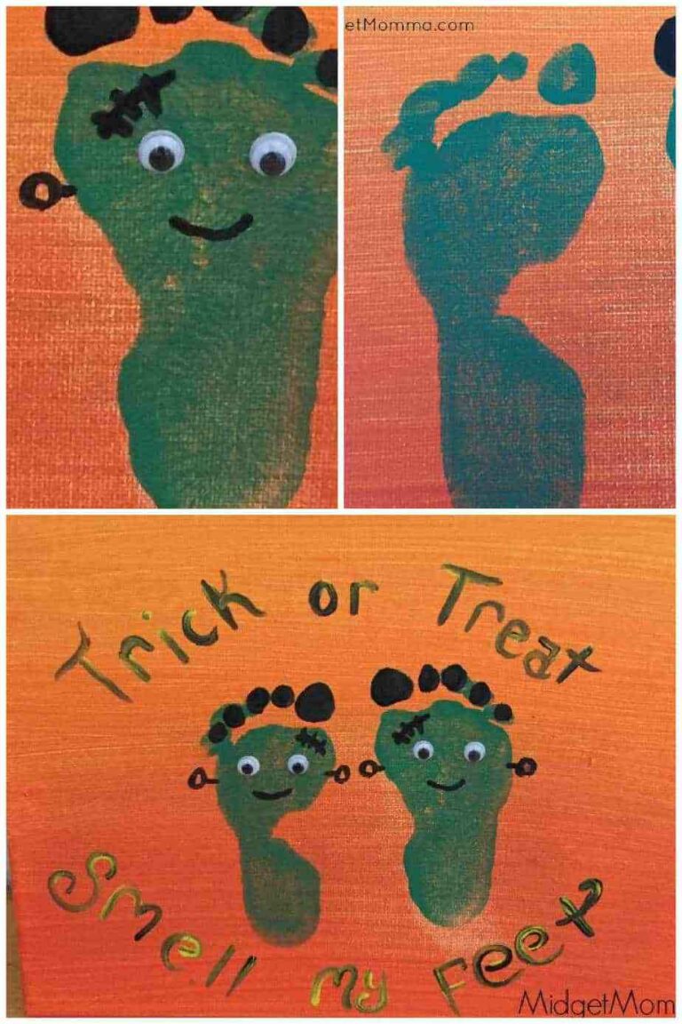 21 Fun Ideas For Halloween Footprint Art For Babies