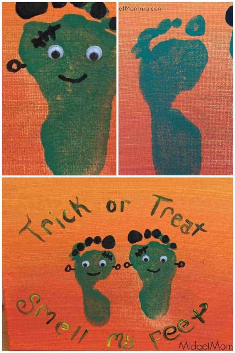 21 Fun Ideas For Halloween Footprint Art For Babies