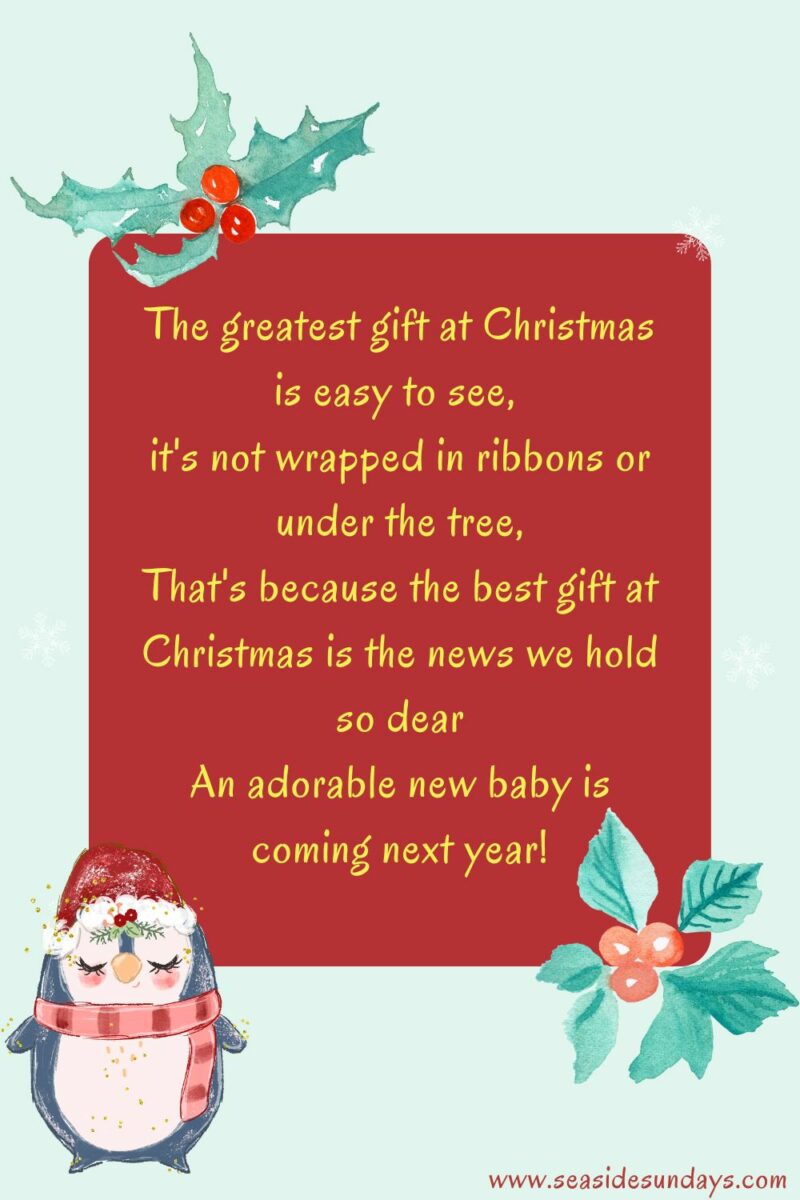 16 Best Cute Christmas Baby Announcement Poem Ideas