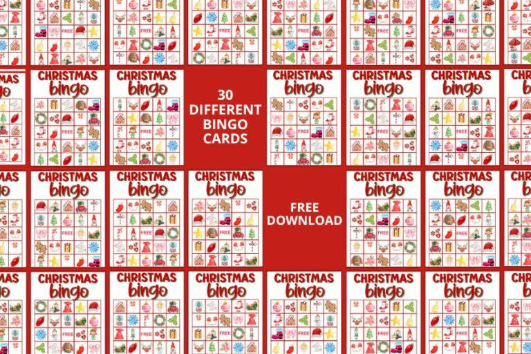 30 Festive Free Printable Christmas Bingo Cards