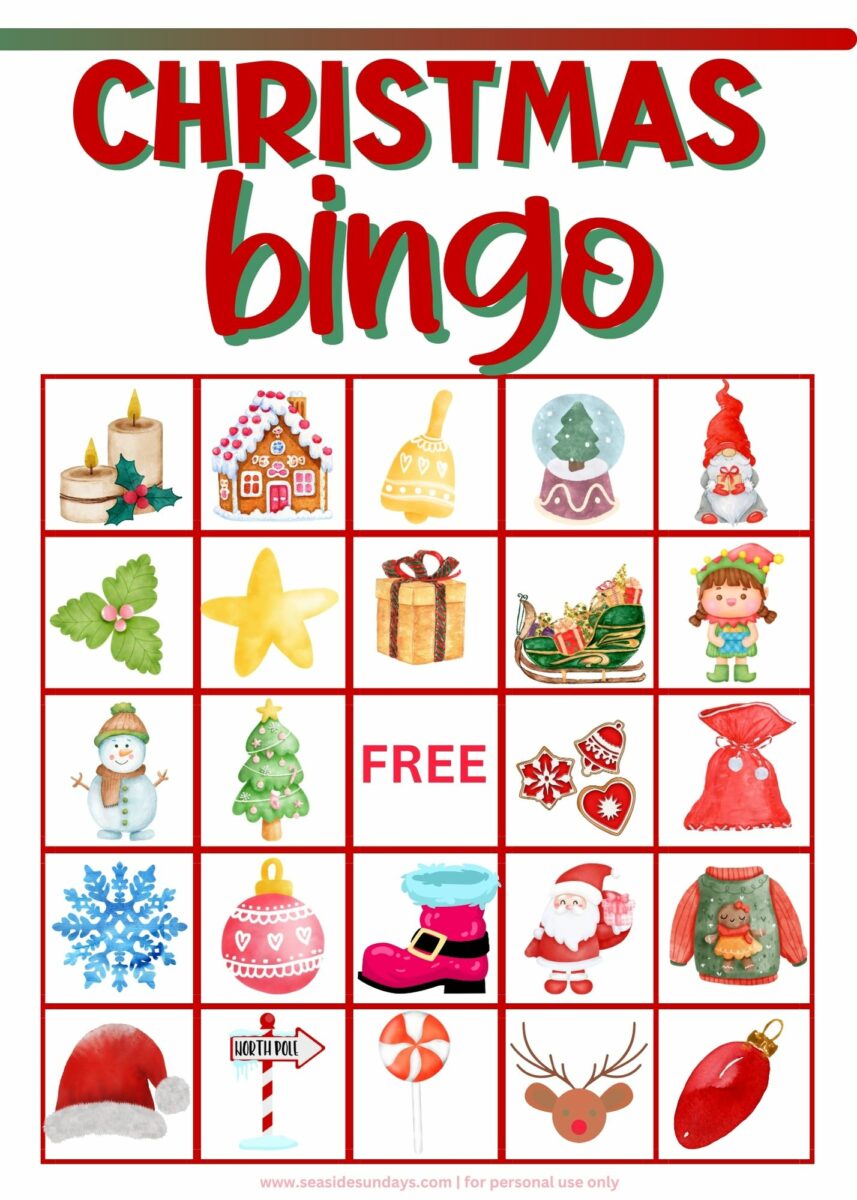 30 Festive Free Printable Christmas Bingo Cards