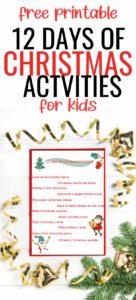 12 Days of Christmas Activities For Kids (Free printable)