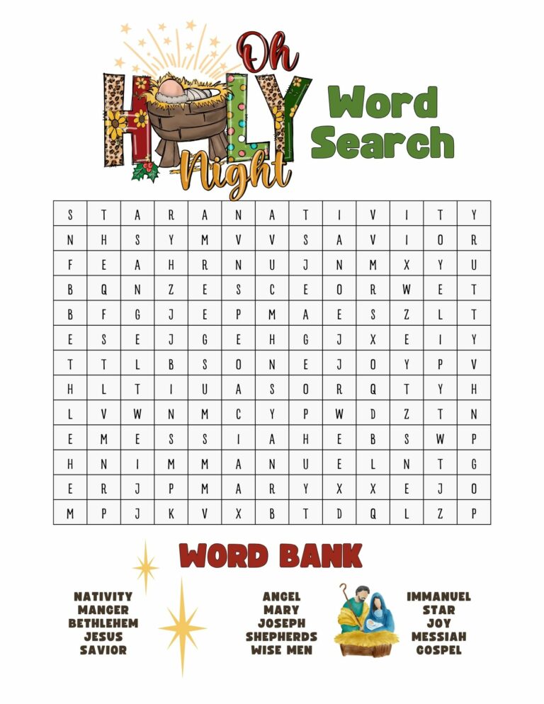Free Printable Religious Christmas Word Search