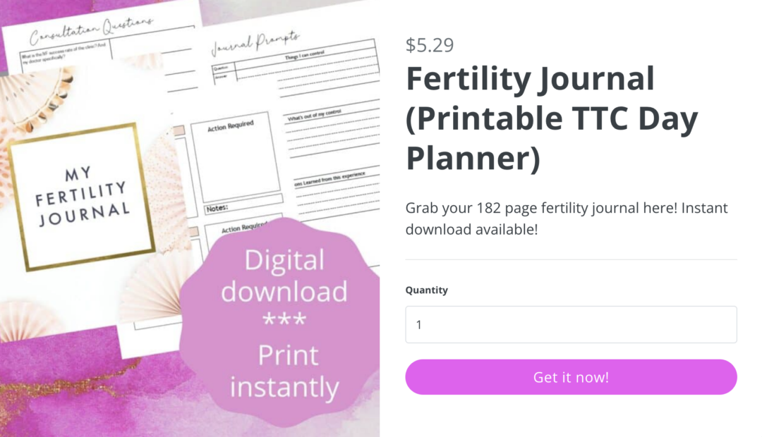 Fertility Journal (Printable TTC Day Planner)